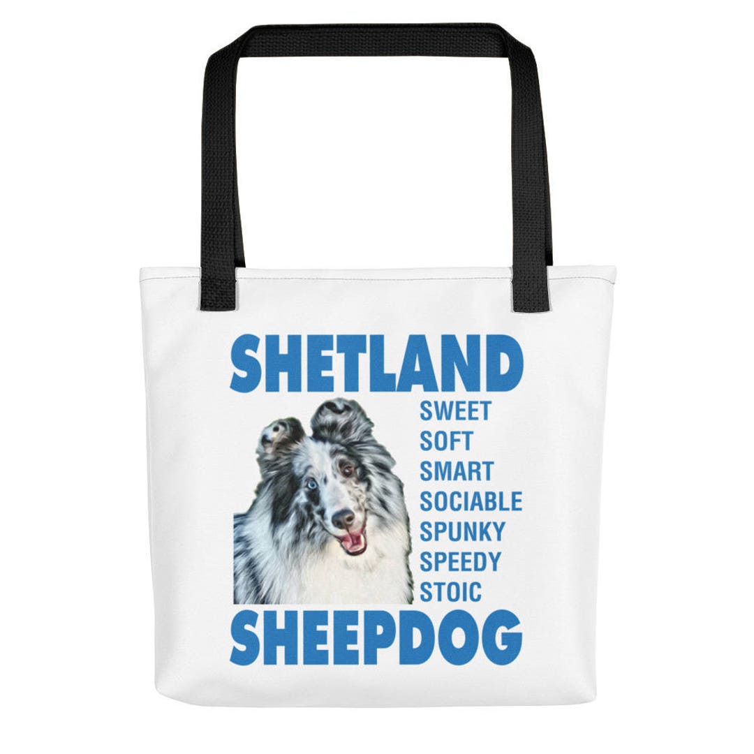 Shetland Sheepdog Tote Bag Blue Merle Bi-blue Sheltie - Etsy