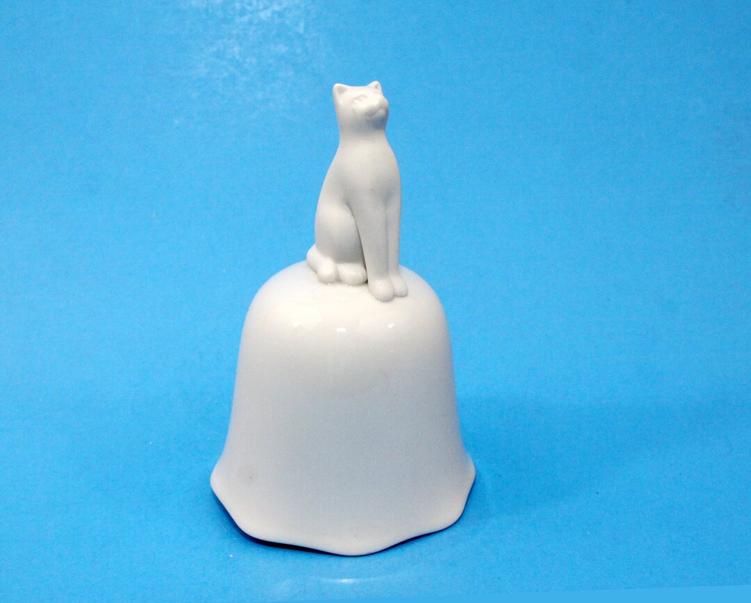 White Cat Bell Vintage Porcelain Crowning Touch Made in Japan 5 in Tall ...