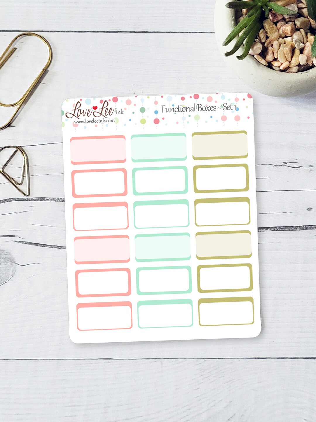 Boxes set 1 Planner Stickers Hand Drawn Stickers Cute Planner Stickers ...