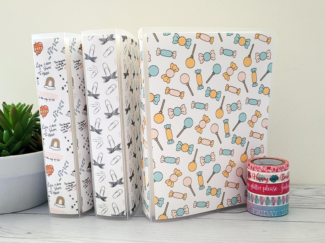 Handmade Reusable Sticker Album - Planner Sticker Album - Sticker ...