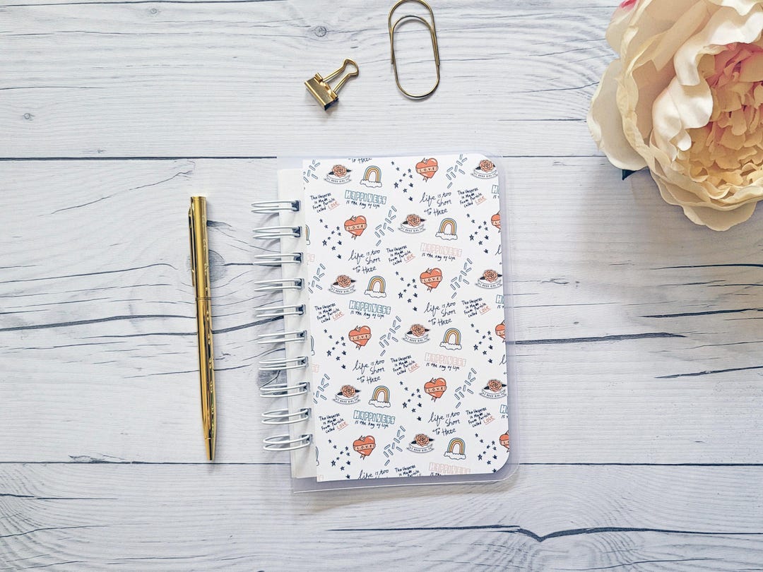 Handmade Reusable Spiral Sticker Book: Doodle Design, Planner Album ...