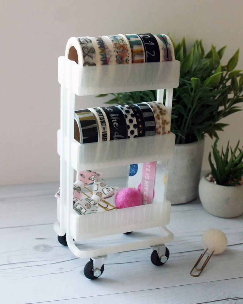 Transparent Mini Utility Cart Desk Organizer Planner - Etsy