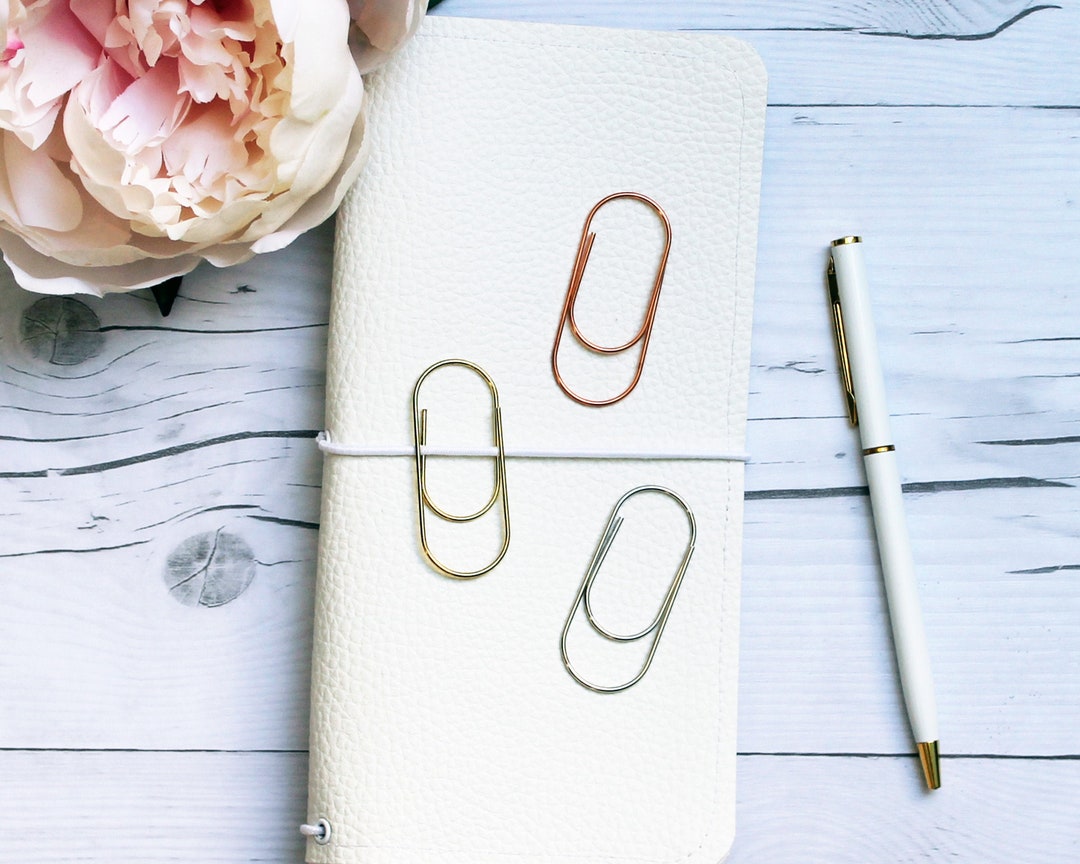 Extra Wide Metal Planner Clips - Large Paper Clip - Page Marker ...