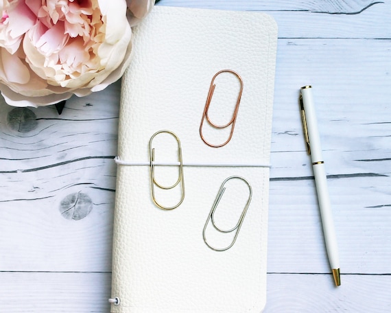 Extra Wide Metal Planner Clips Large Paper Clip Page | Etsy