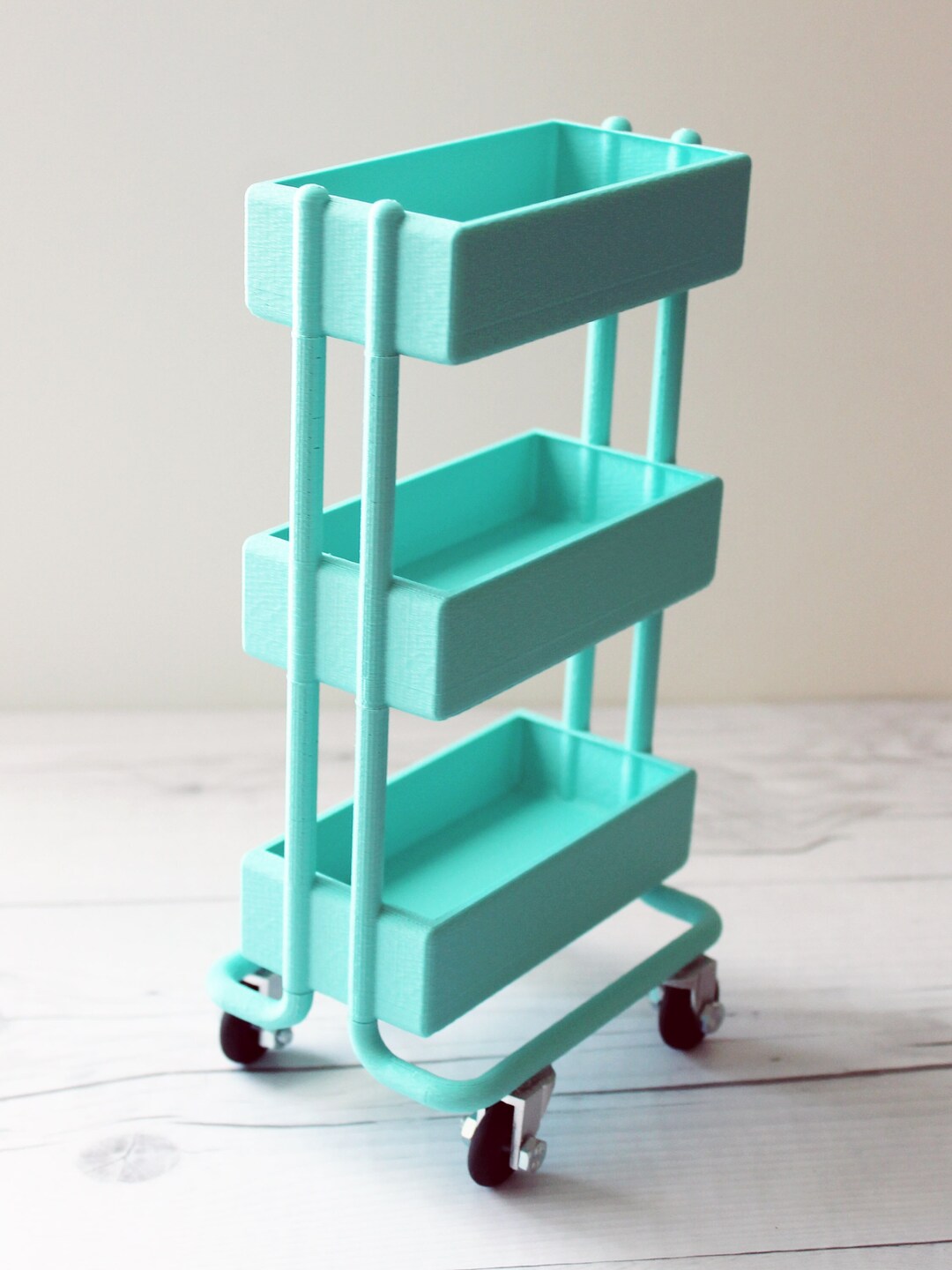 Teal Mini Utility Cart: 3D Printed Desk Organizer - Etsy