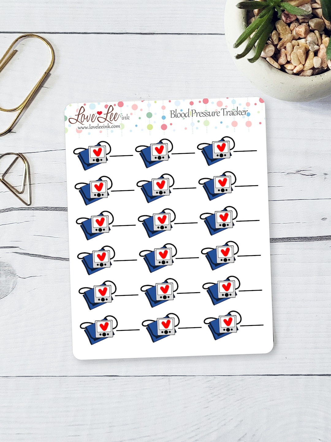 Blood Pressure Tracker Stickers – Hand-drawn Planner Sticker Sheet - Etsy