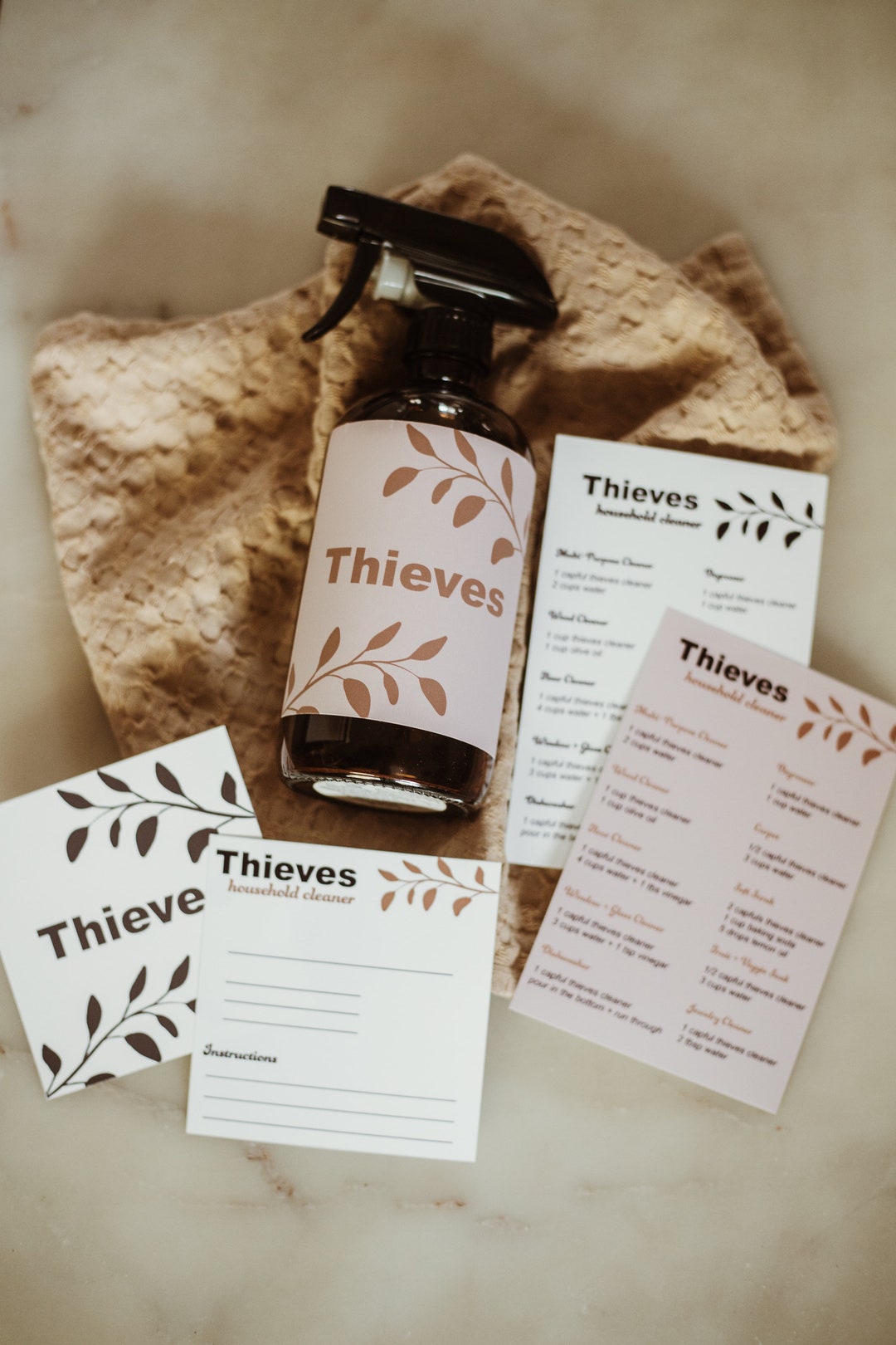 Thieves Label and Recipe Set Essential Oil Labels Young - Etsy