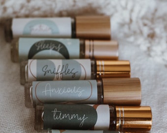 Essential Oil Roller Labels Printable Labels Roller Bottle | Etsy