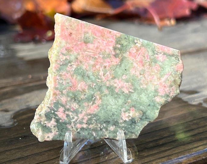 Thulite Nepherite Pink Green Jade Slab: Lapidary Stone, Wyoming ...