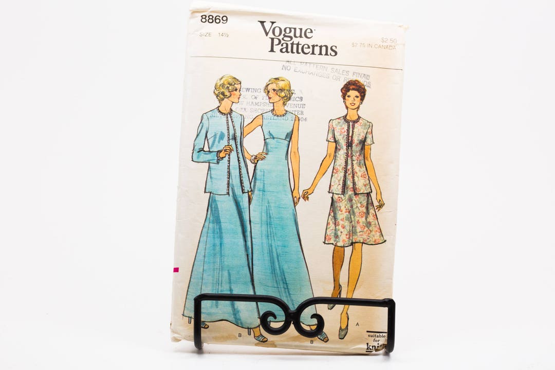 Vintage Vogue Casual Sweater Coat Tshirt Dress Sewing Pattern #8869 ...
