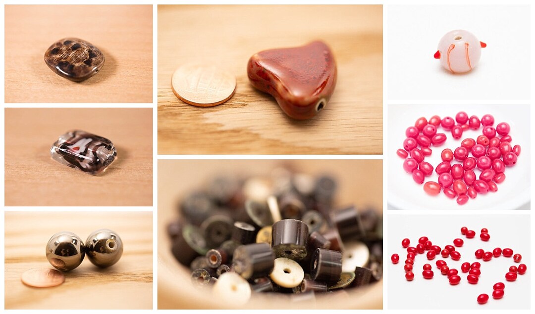 BURNT CRIMSON BEAD Lot 198 Beads in This Lot Highly Discounted Read ...