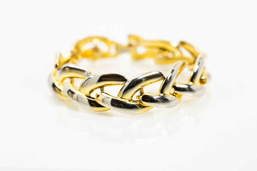 7 Inch Circumference Vintage Carolee 1980s Gold Toned Bracelet, Vintage ...