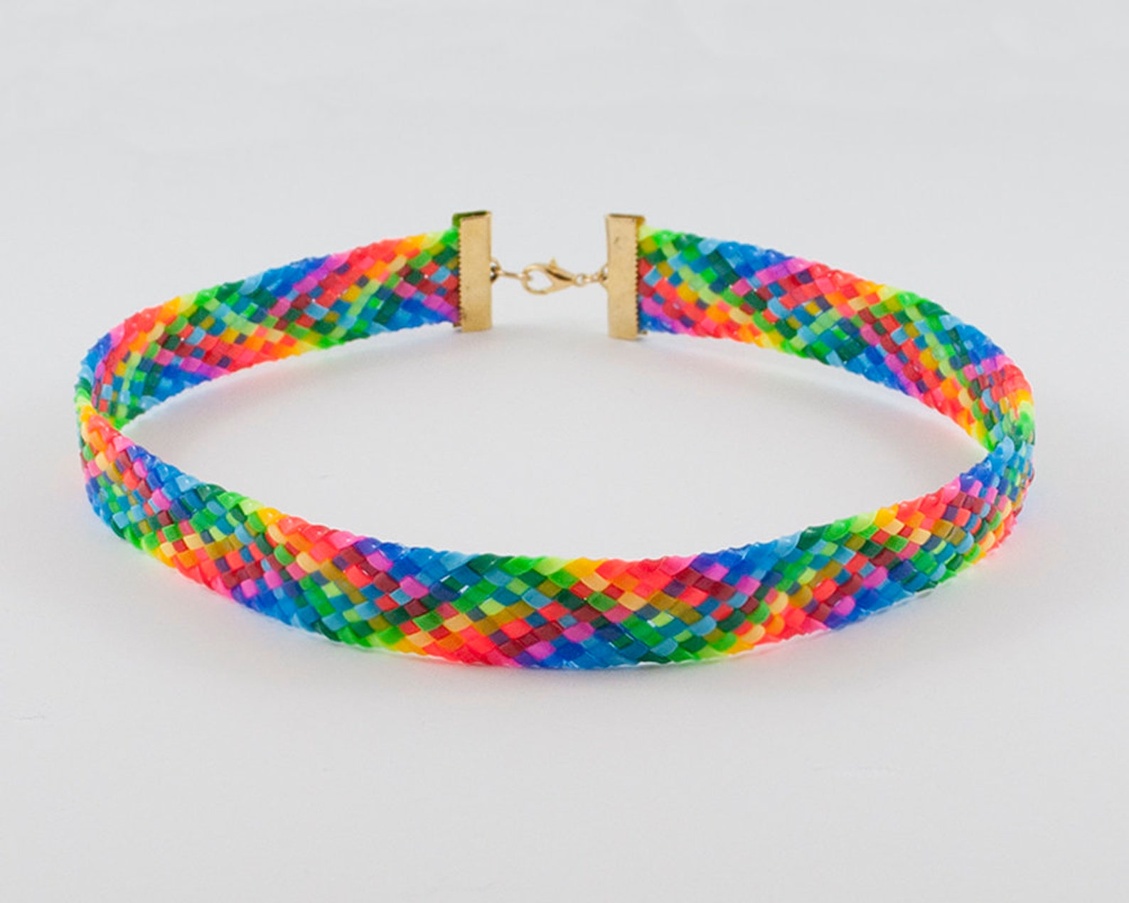 Rainbow Braided Choker, LGBTQ Pride Choker - Etsy