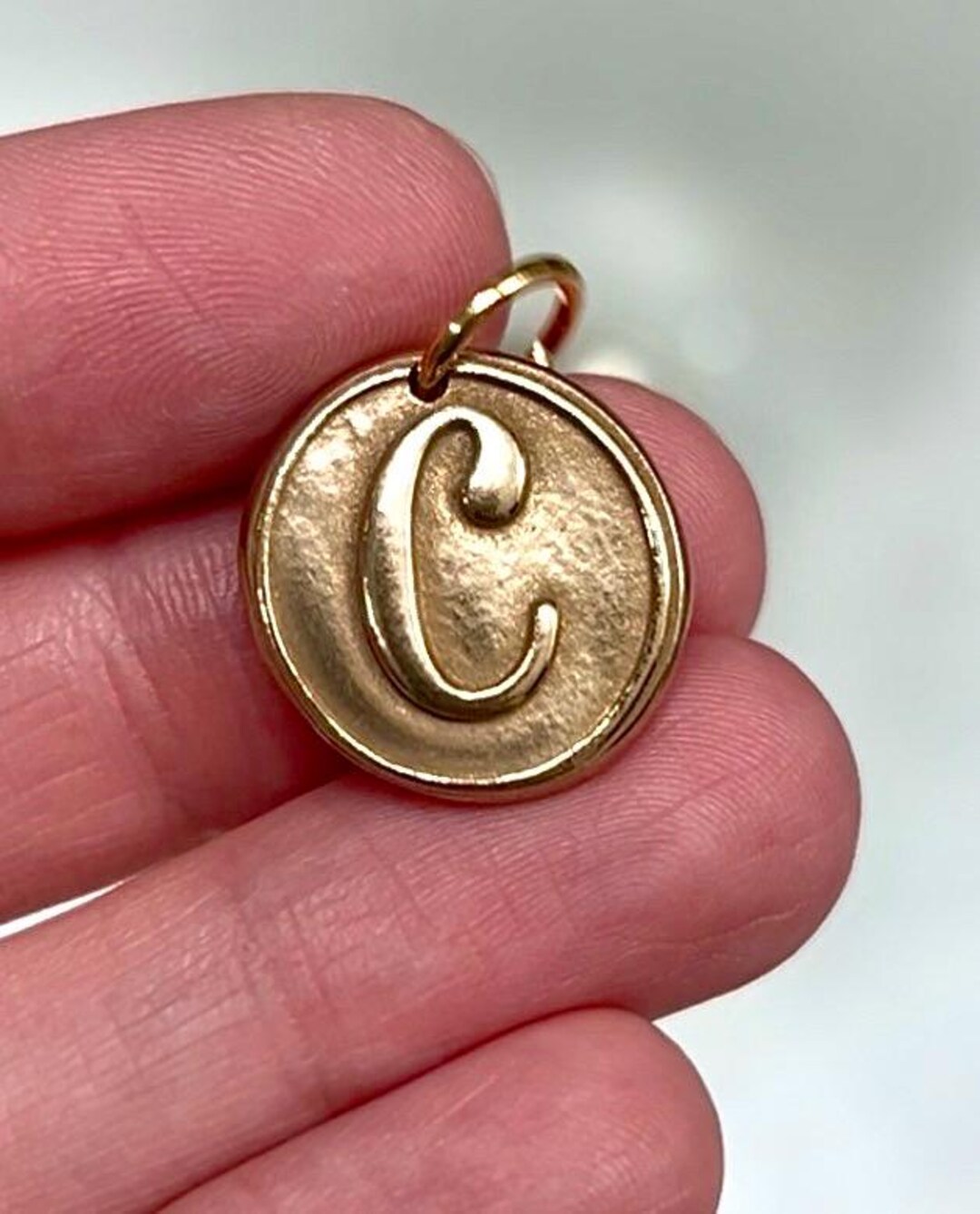 Handcrafted Solid Bronze “initial Wax Seal Pendant” - Etsy