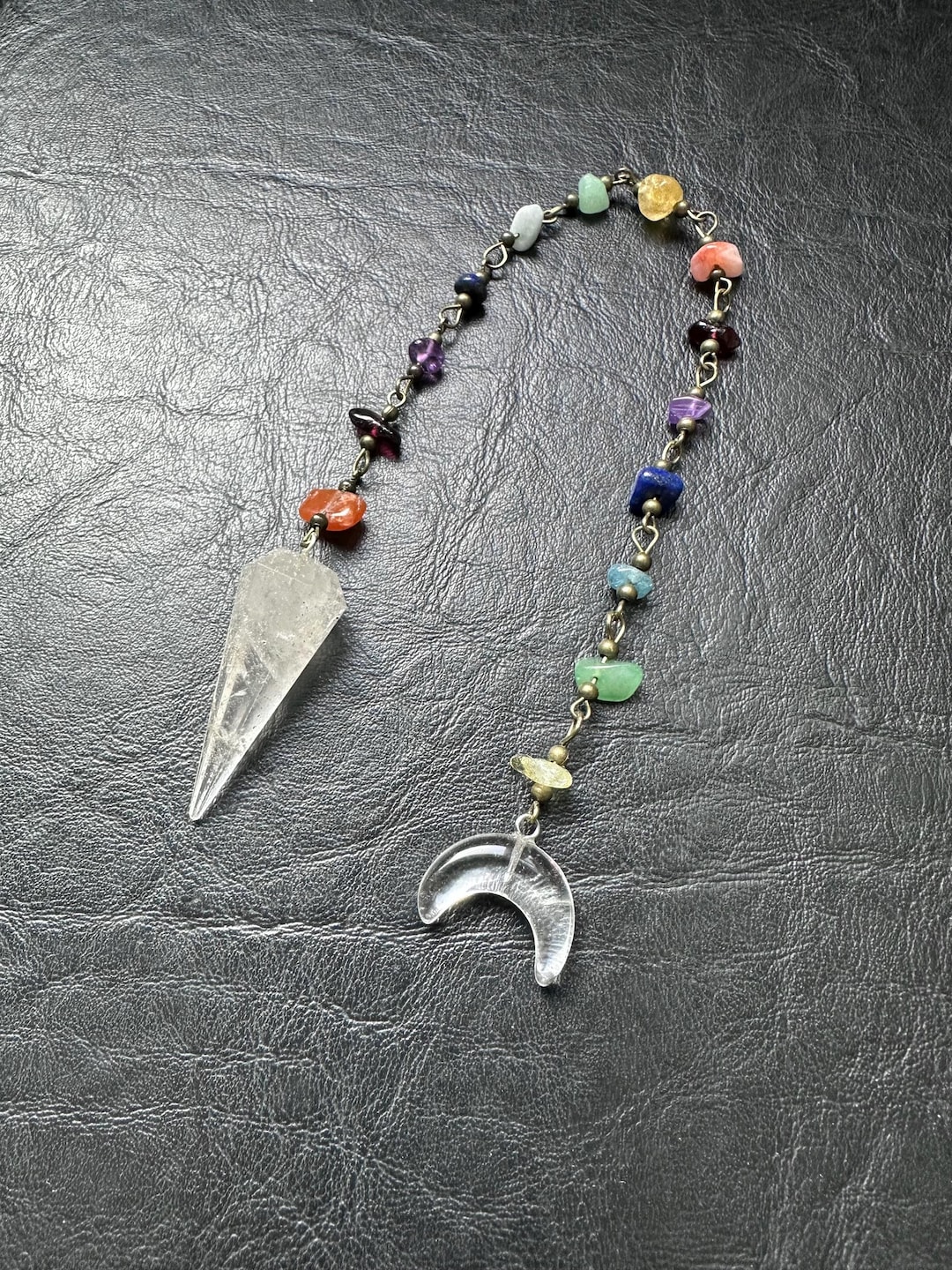 Rainbow Quartz Pendulum Pride Chakras Dowsing Crystal Witch Witchcraft ...