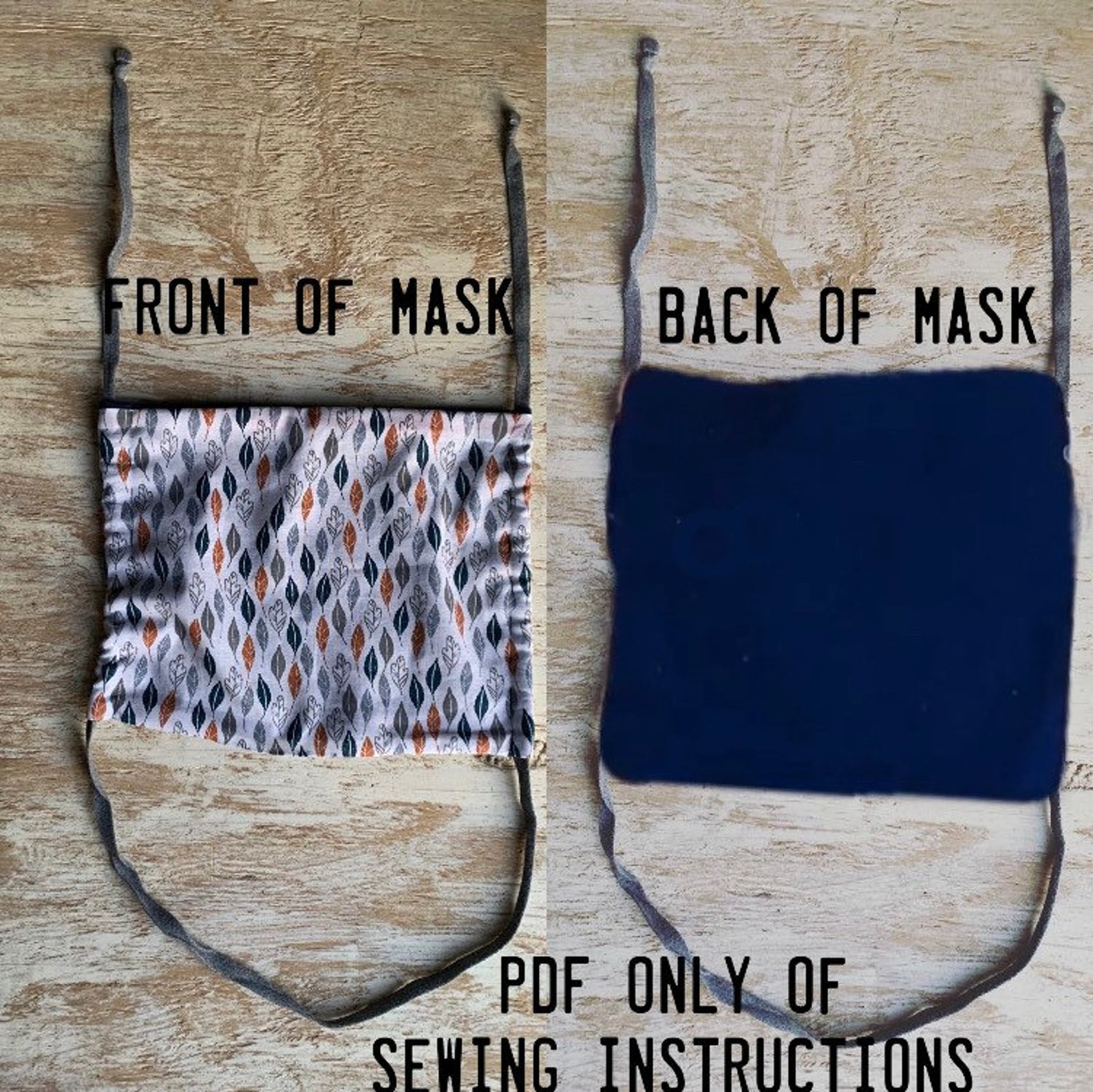 Fabric Face Mask Pattern Reversible Drawstring With Filter | Etsy