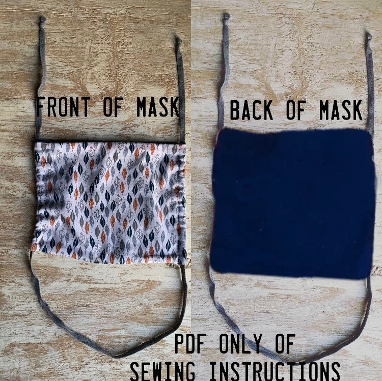 Fabric Face Mask Pattern Reversible Drawstring with Filter | Etsy