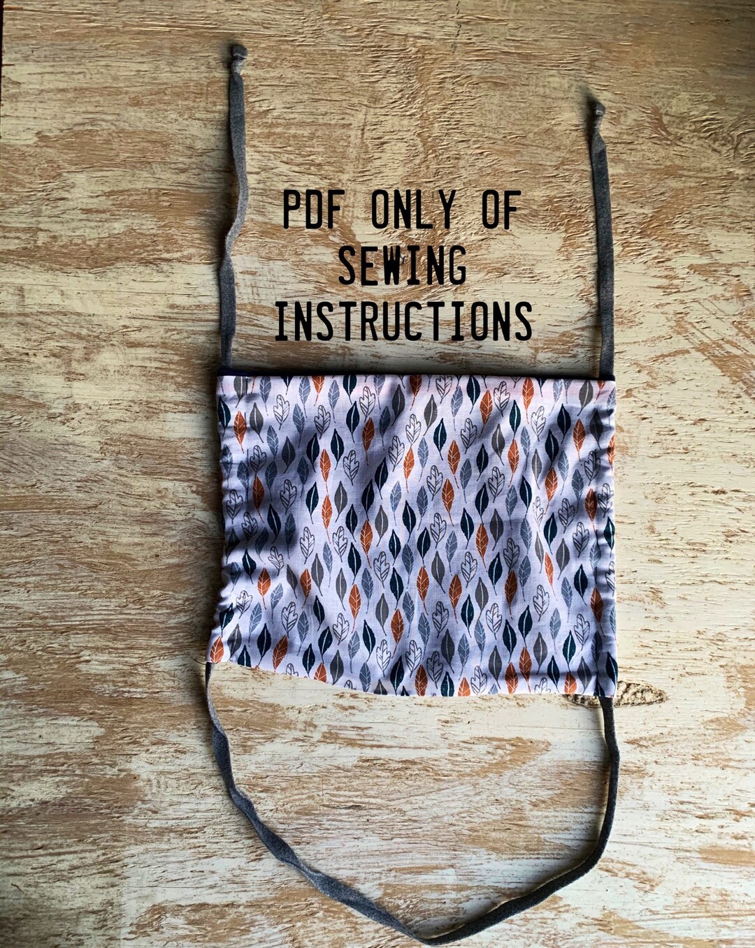 Fabric Face Mask Pattern Reversible Drawstring With Filter Pocket, Easy ...