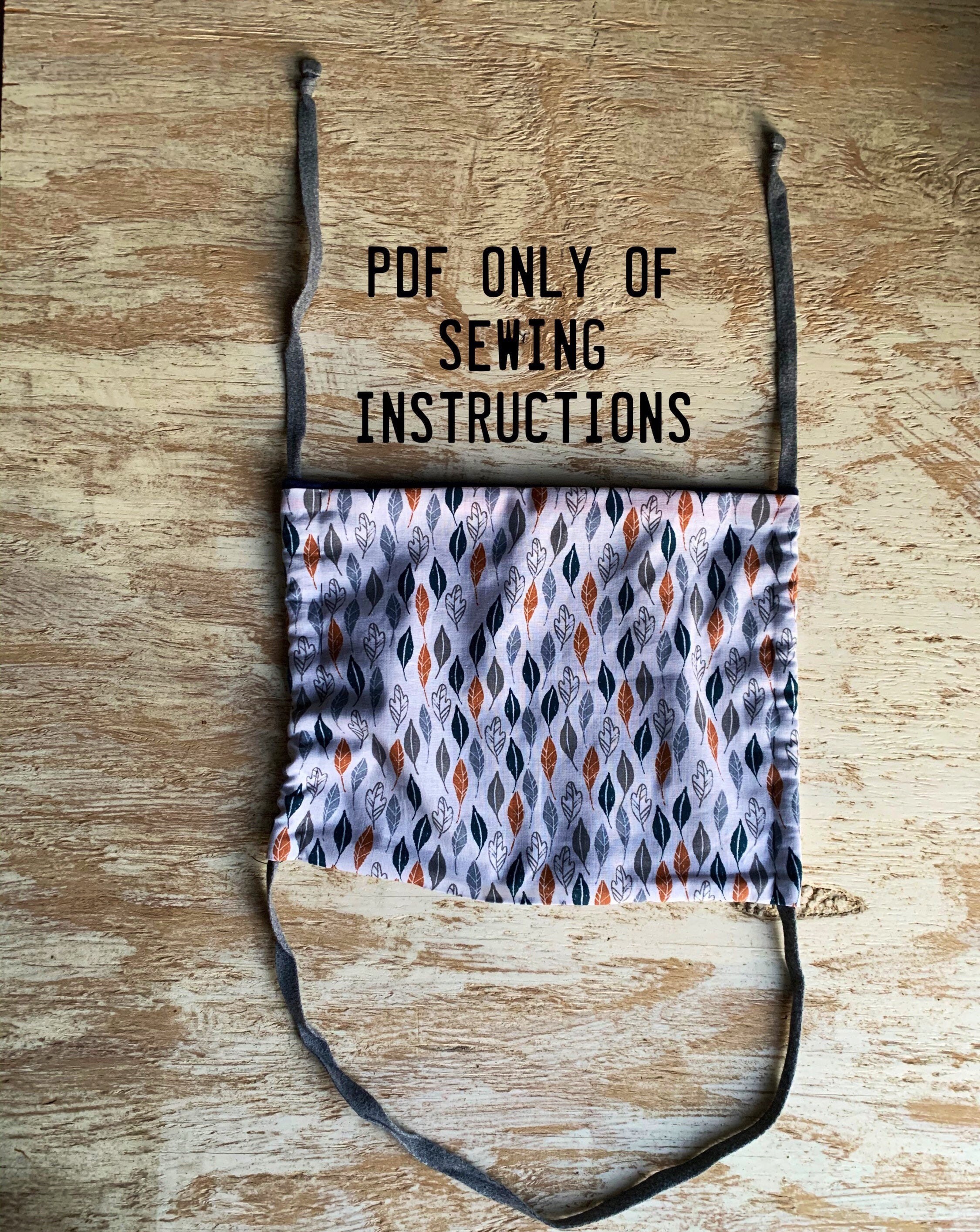 Fabric Face Mask Pattern Reversible Drawstring with Filter | Etsy