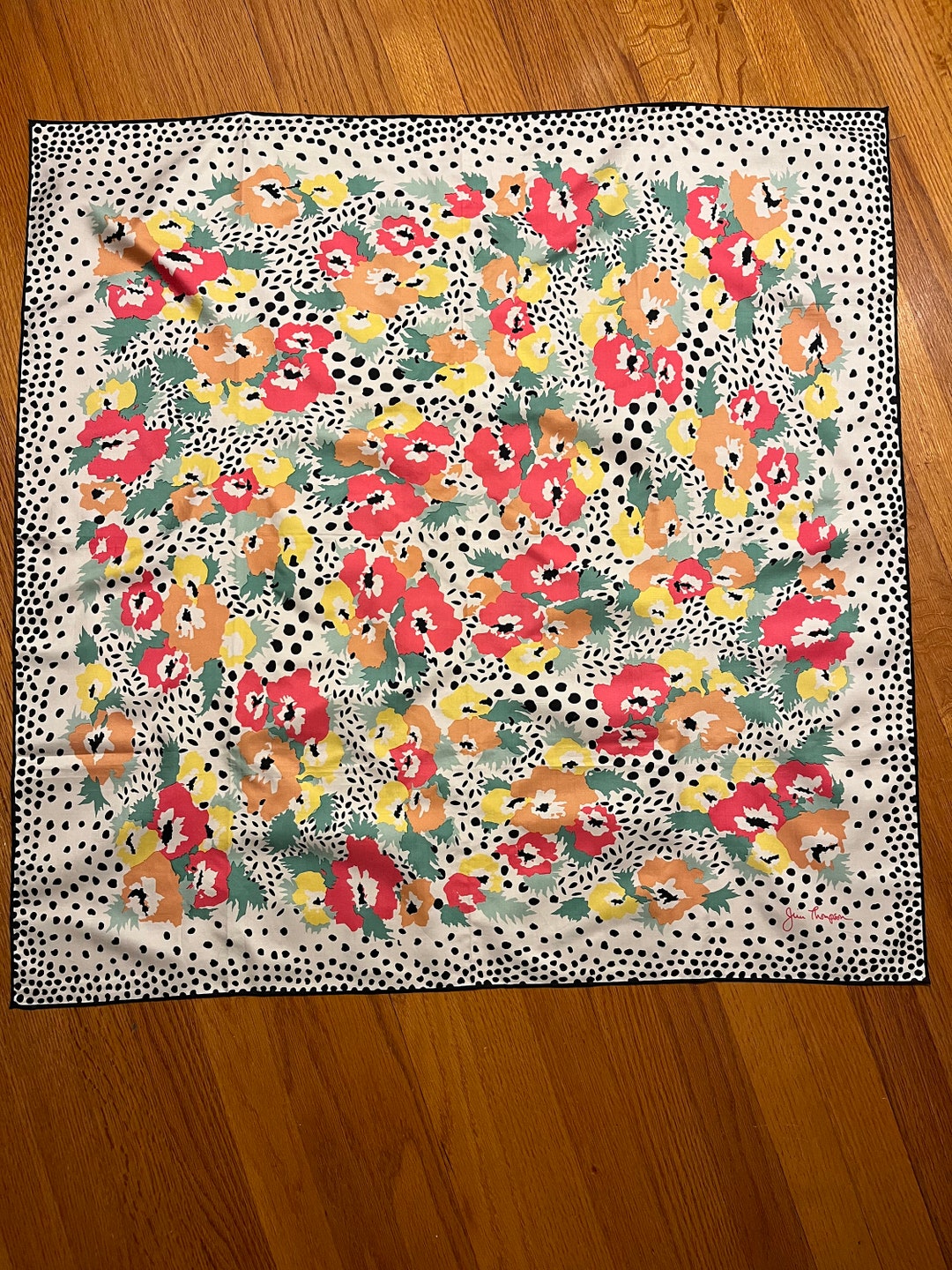 Vintage Jim Thompson Silk Scarf - Etsy