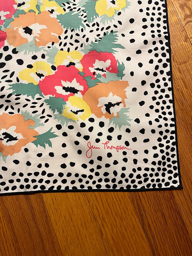 Vintage Jim Thompson Silk Scarf - Etsy