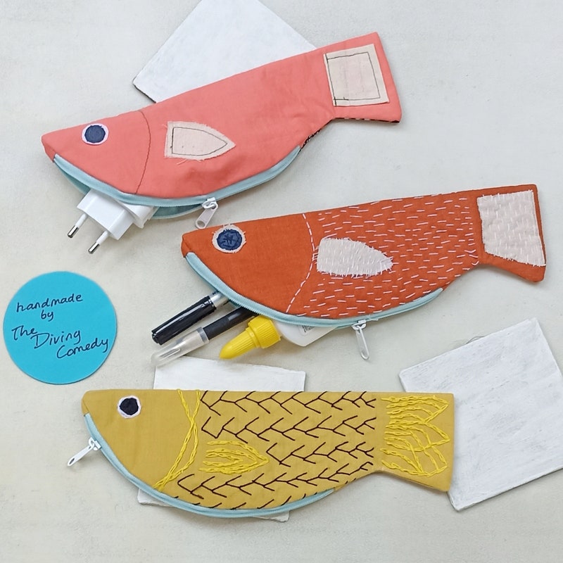 Fish Pencil Case - Etsy