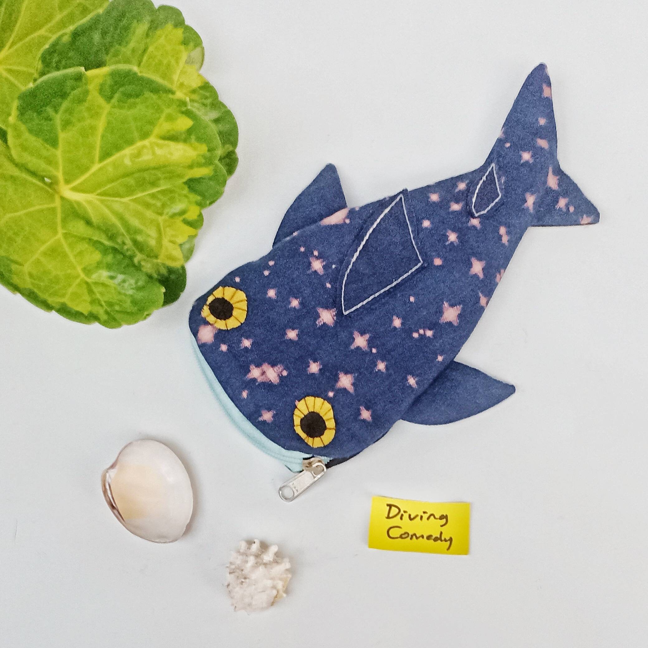Whale Shark Purse, Shark Pencil Case, Linen Pouch, Fish Pouch, Mini ...