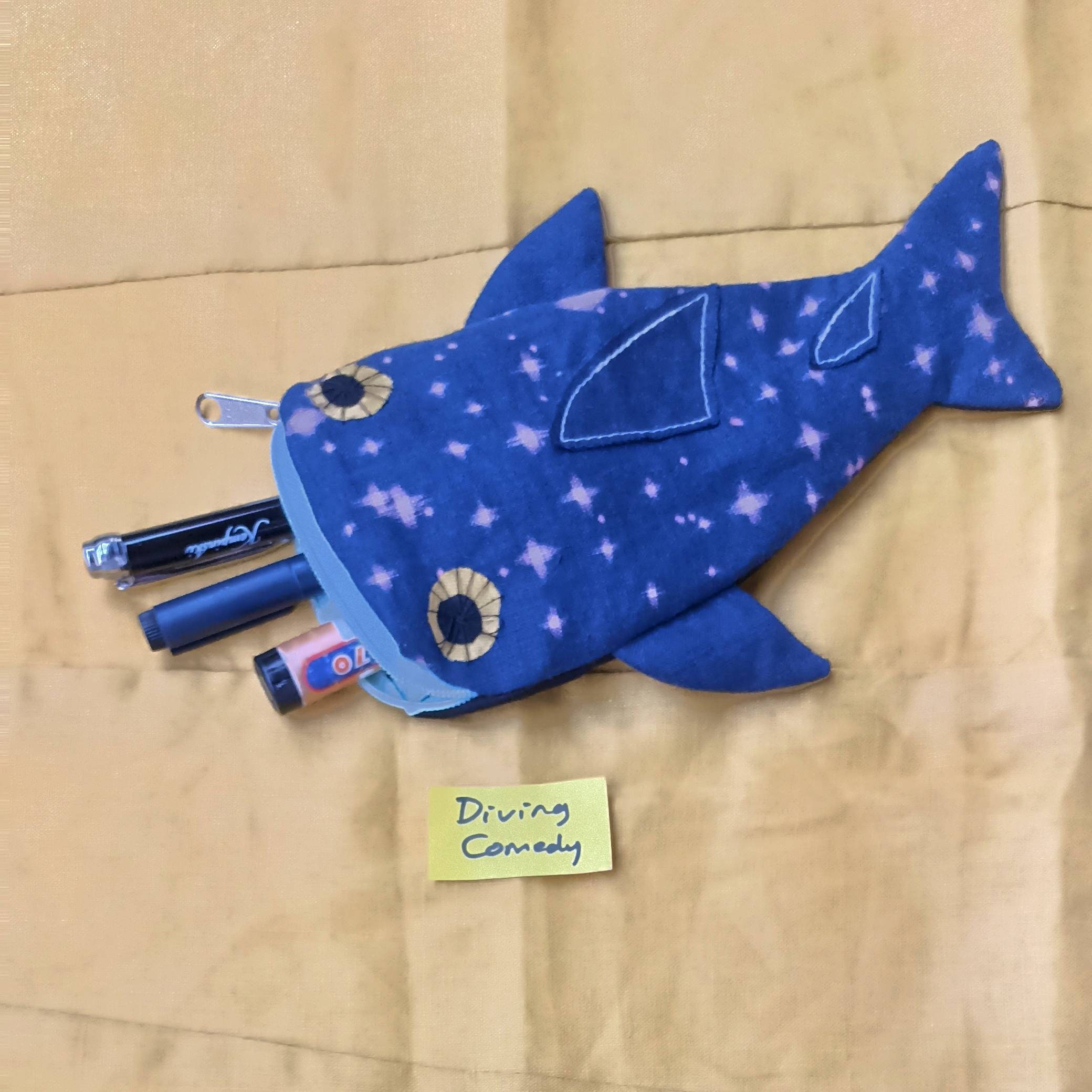 Whale Shark Purse, Shark Pencil Case, Linen Pouch, Fish Pouch, Mini ...