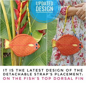 Linen Fish Clutch Bag, Flatfish, Halibut, Flounder Bag, Embroidered ...