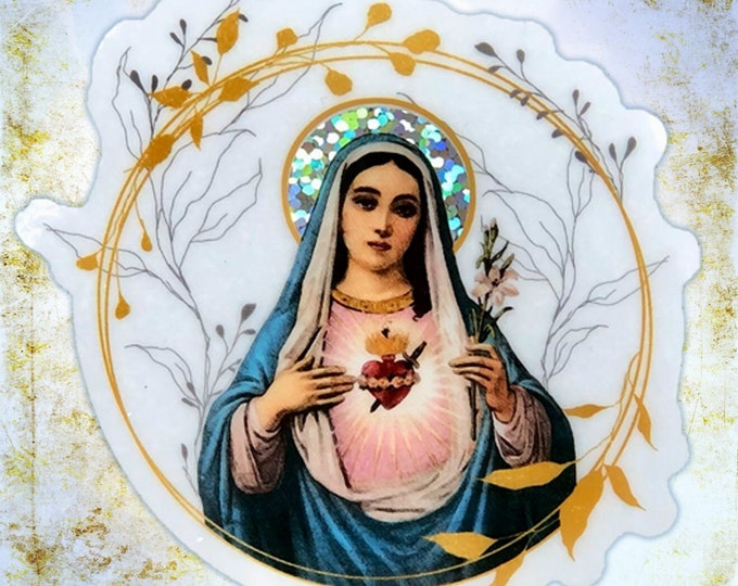 Most Sacred Heart of Jesus Catholic Vinyl Sticker, Decals for Laptop ...