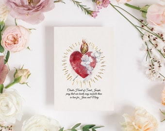 Most Chaste Heart of Saint Joseph Printable - Etsy