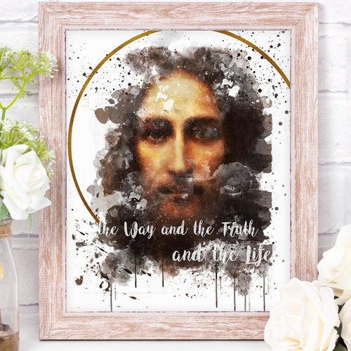 Holy Face of Jesus Catholic Printable Wall Art Devotional Art - Etsy