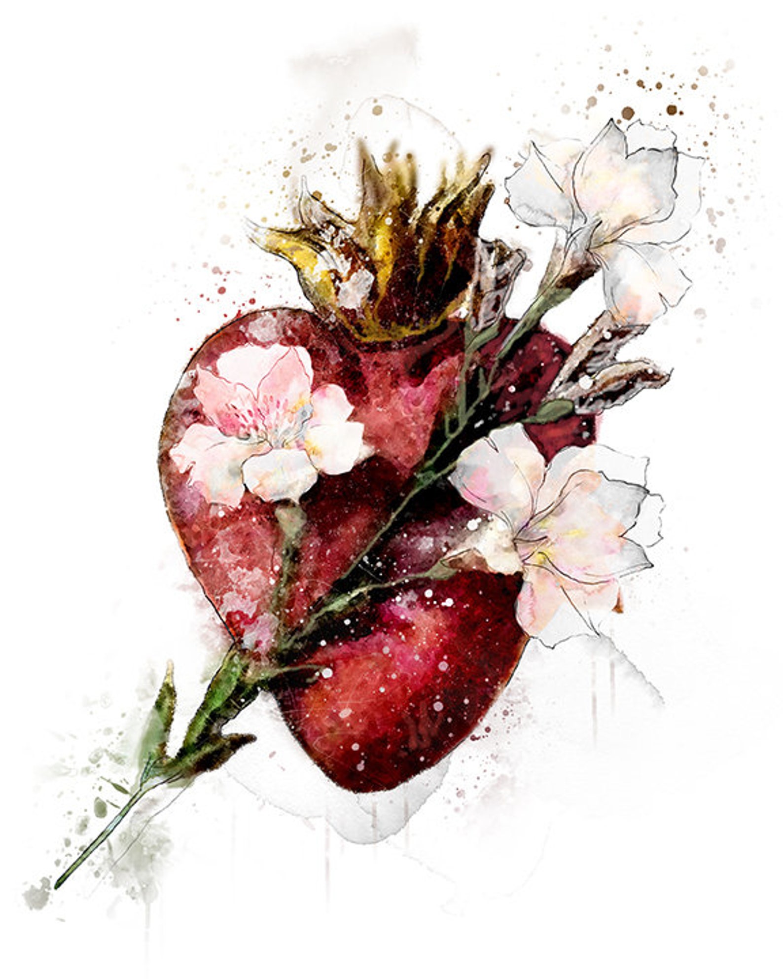 Most Chaste Heart of Saint Joseph Stretched Canvas Art Print - Etsy Polska