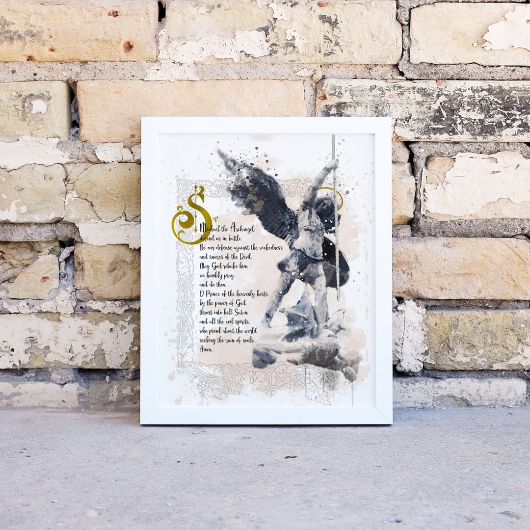 Saint Michael the Archangel Prayer Printable, Catholic Wall Art ...