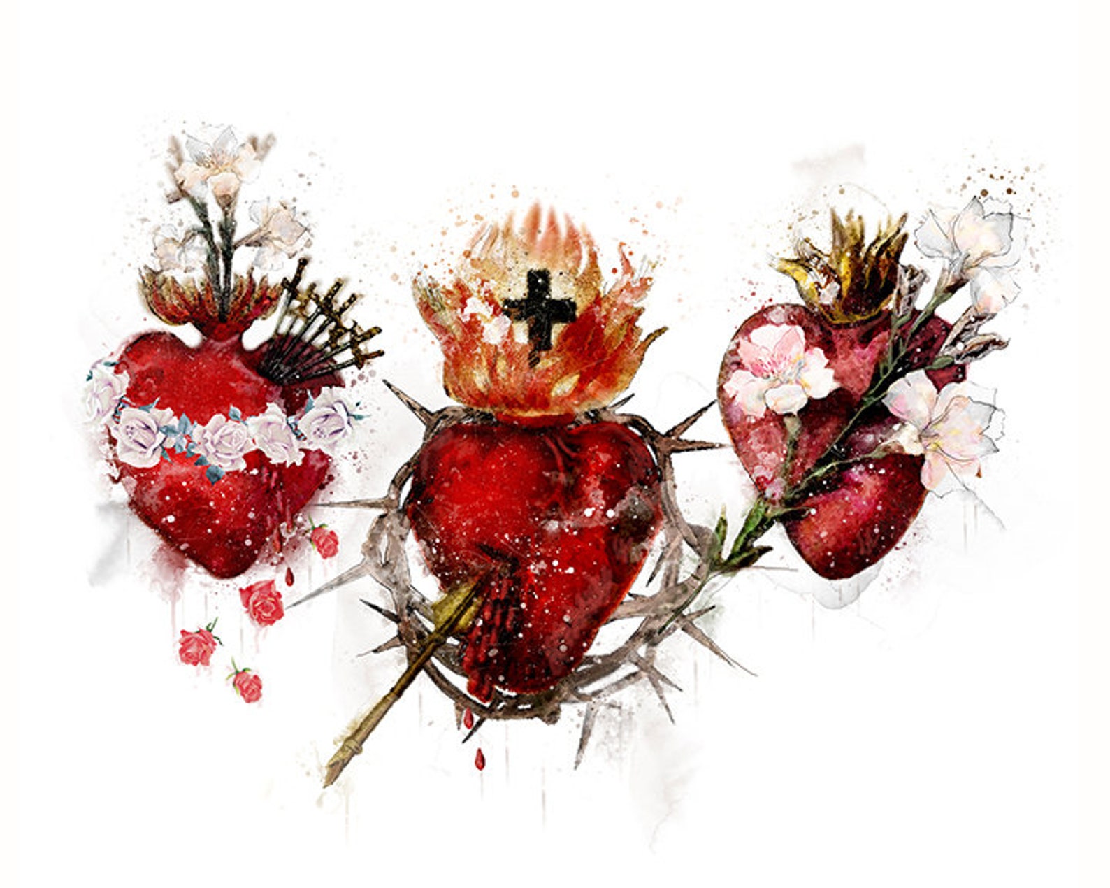 Sacred Heart of Jesus, Immaculate Heart of Mary and Chaste Heart of ...