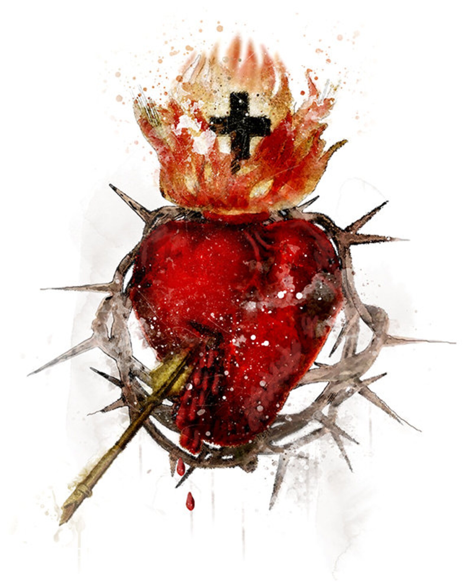 Most Sacred Heart of Jesus Printable Image Catholic - Etsy