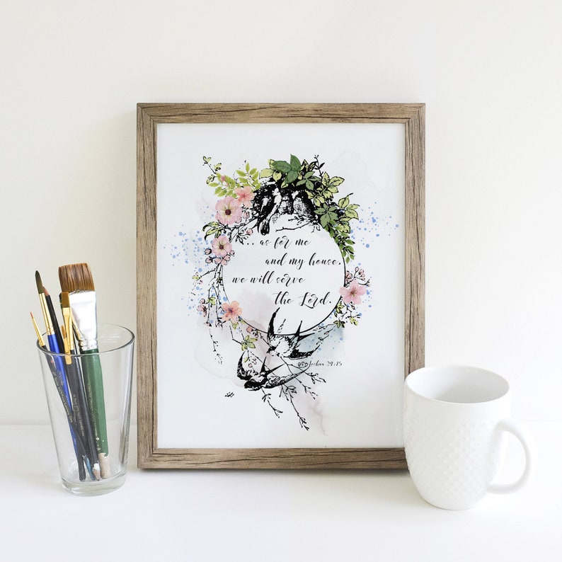 Joshua 24:15 Bible Verse Quote Printable Image Scripture | Etsy