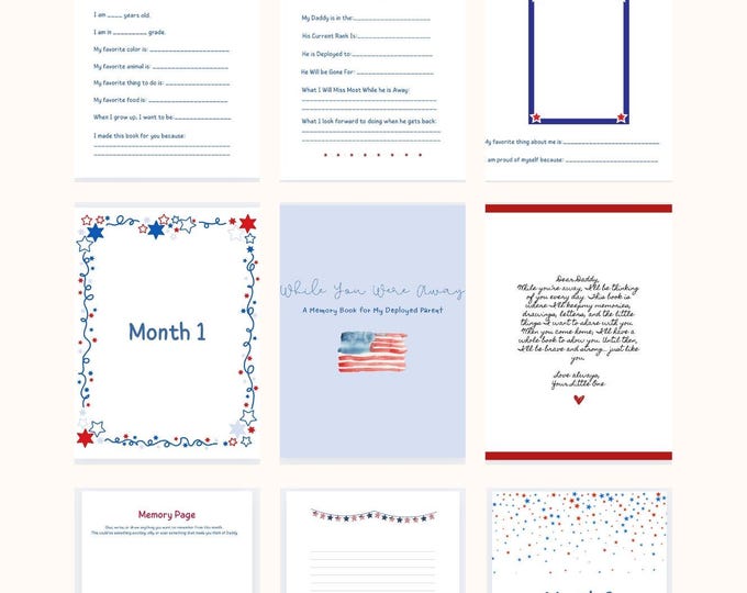 Printable Army, Navy, Air Force, Marine, Coast Guard Deployment Book ...
