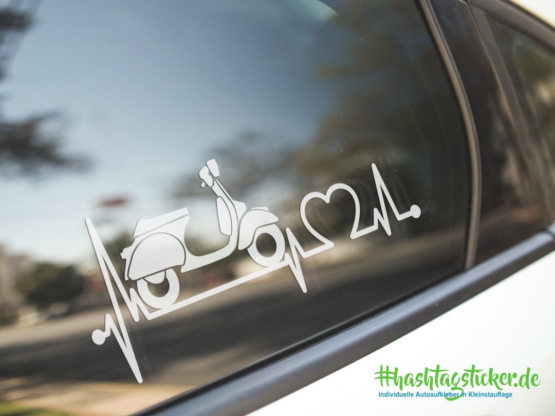 Plotted Sticker Vespa PX Heartbeat Car Sticker Decal - Etsy