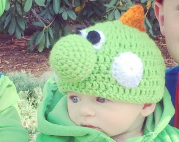 Crochet Yoshi Baby Hat, Child Yoshi Hat, Toddler Hat, Halloween Costume ...
