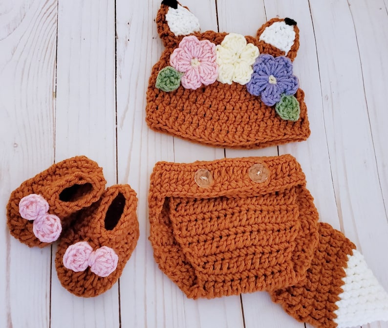 Baby Fox Costume, Baby Fox Outfit, Crochet Newborn Outfit, Fox Costume ...