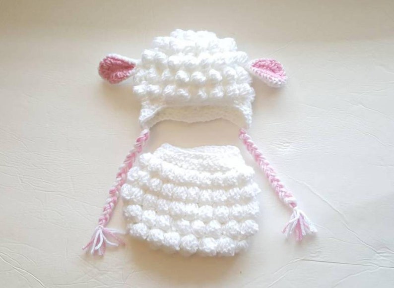 Baby Lamb Bonnet First Easter Outfit Baby Girl Lamb Diaper - Etsy