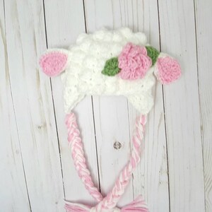 Baby Lamb Hat Bonnet Little Lamb Newborn Photoshoot Costums Crochet ...