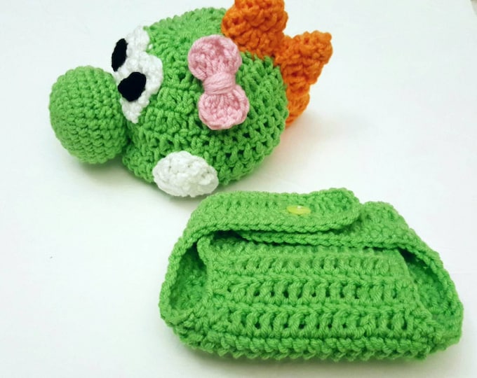 Baby Girl Yoshi Halloween Costume Baby Crochet Nintendo Yoshi Super ...