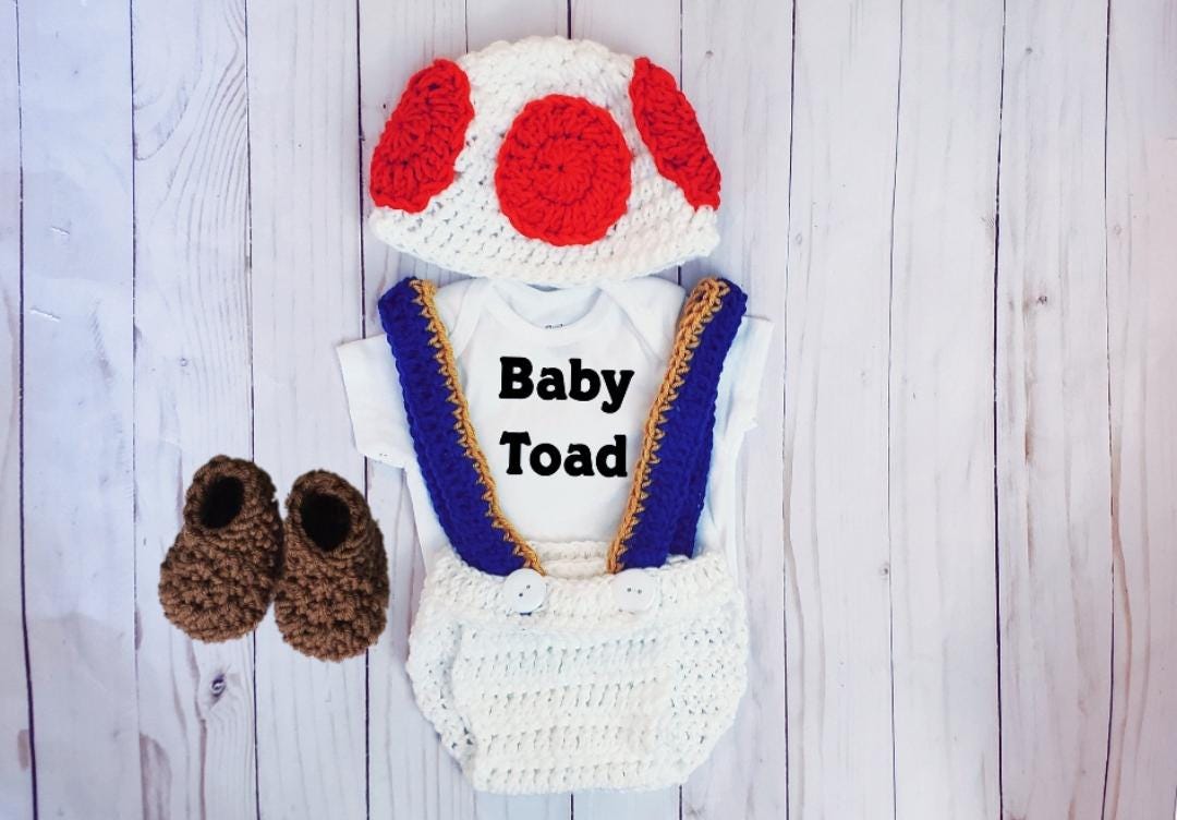 Super Mario Toad Mushroom Baby Costume, Toad Outfit, Super Mario ...