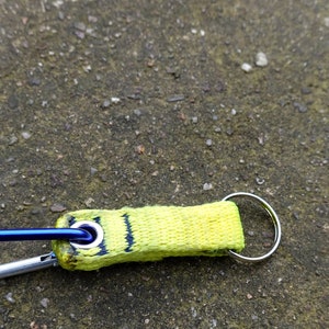 Keychain Made of Climbing Sling Black beal or Fluo Yellow - Etsy