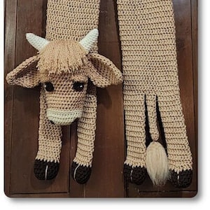 COW / CALF SCARF Western Cowboy Crochet Pattern - Etsy