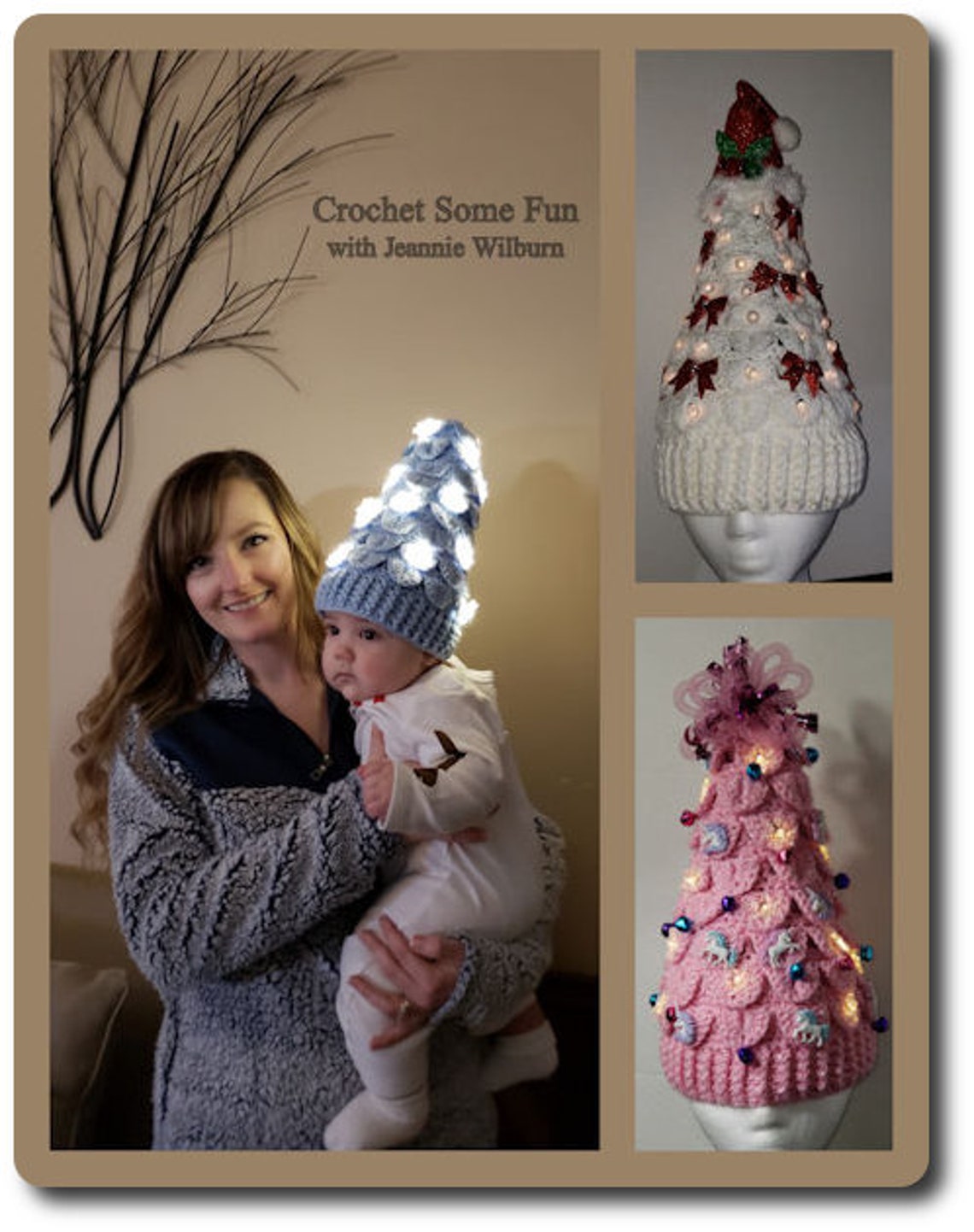 Christmas Tree Hat With Lights in Sizes Child Teen / Adult - Etsy