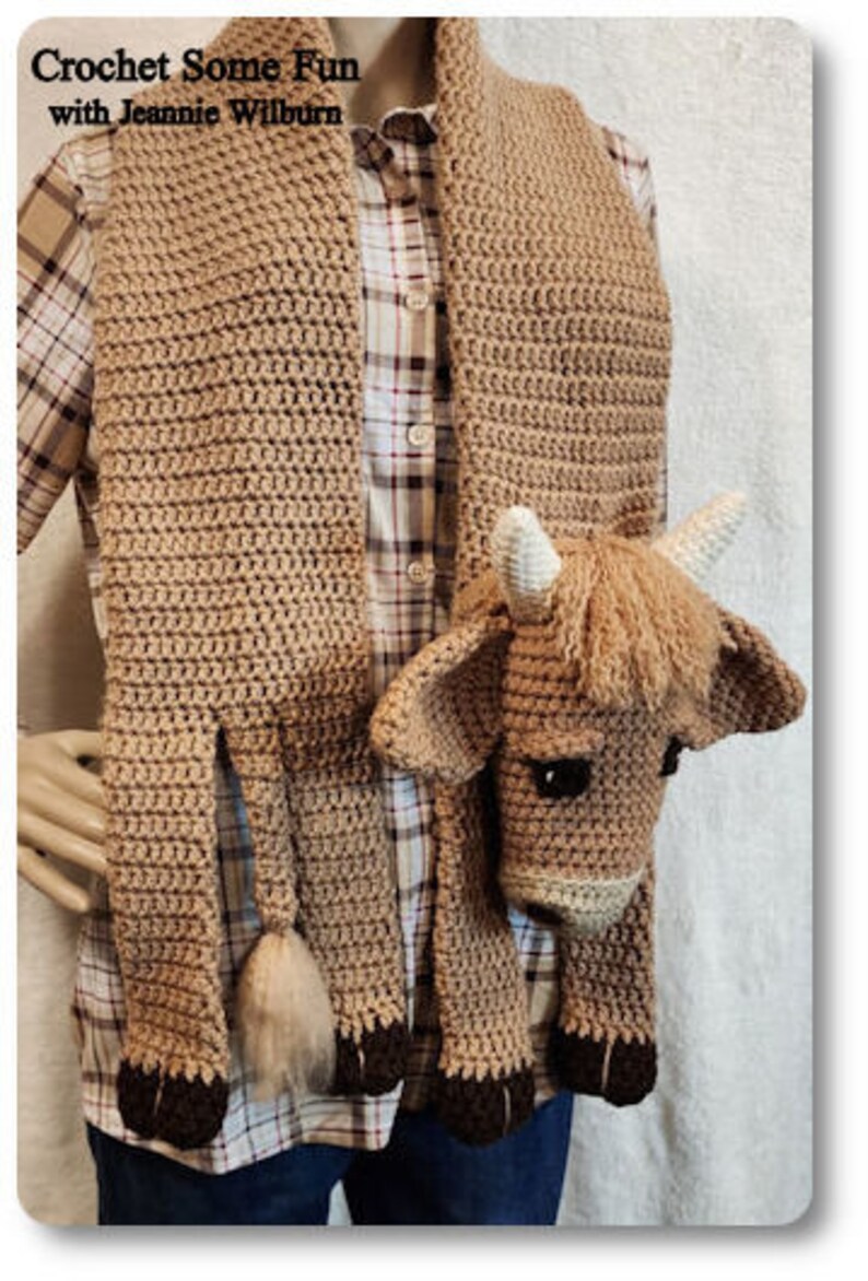 COW / CALF SCARF Western Cowboy Crochet Pattern - Etsy