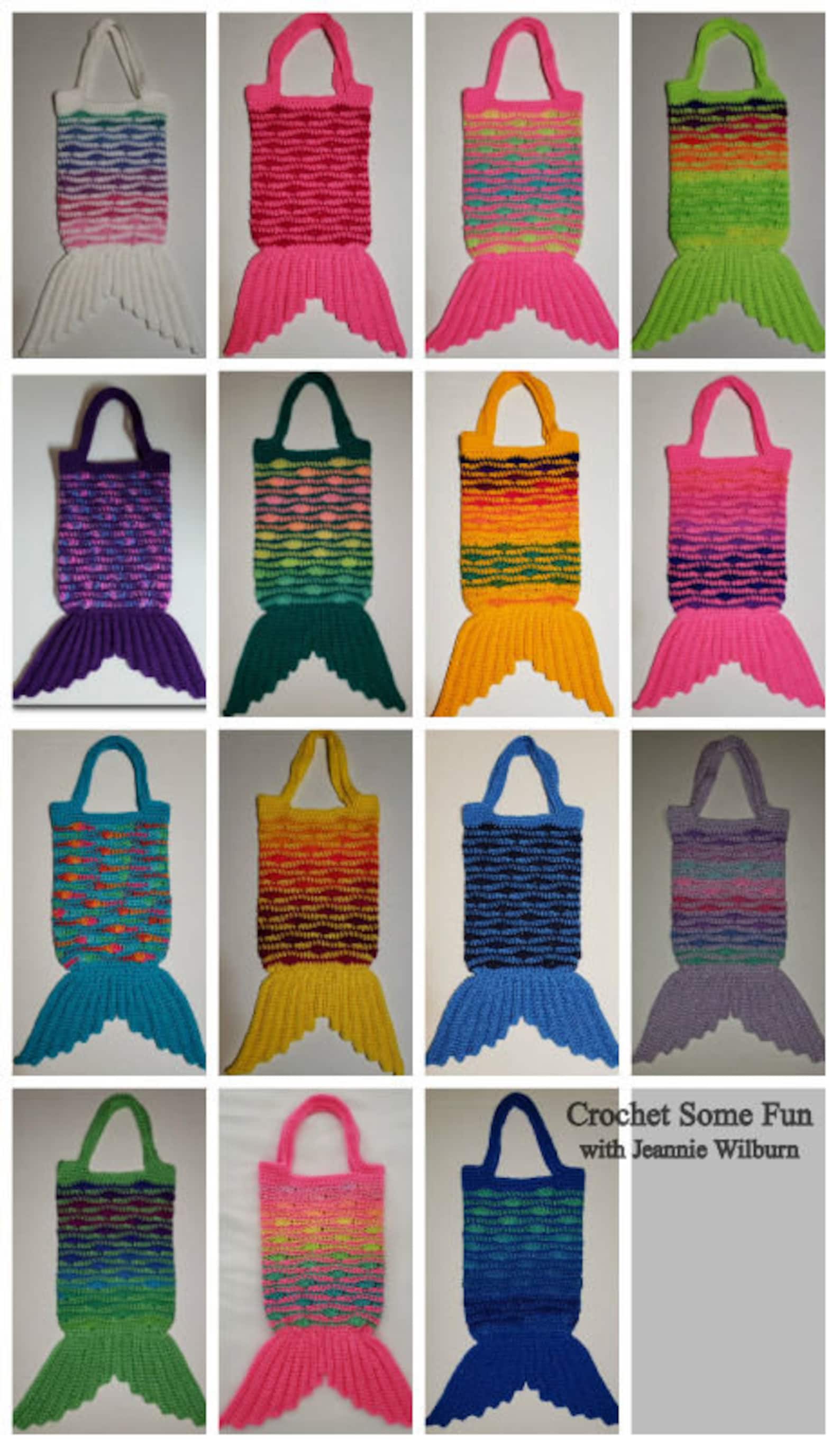 Mermaid Tail Beach Bag Crochet Pattern Makes an Awesome Halloween Candy ...